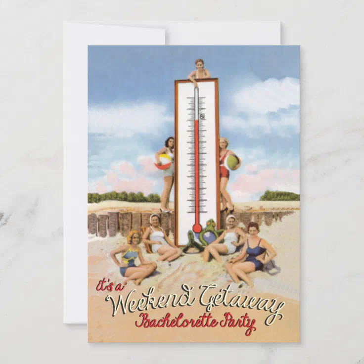 Girls Weekend Getaway Bachelorette Invitations | Zazzle