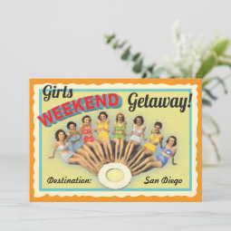 Girls Weekend Getaway Birthday Invitation | Zazzle
