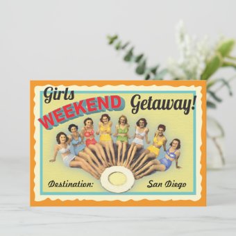 Girls Weekend Getaway Birthday Invitation | Zazzle