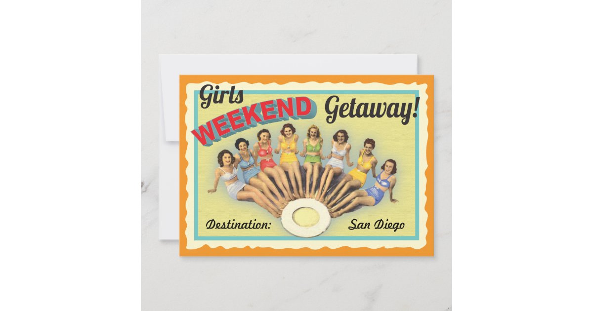 Girls Weekend Getaway Birthday Invitation | Zazzle