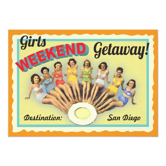 Girls Weekend Getaway Birthday Invitation | Zazzle.com