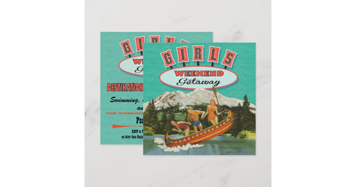 Girls Weekend Getaway Invitations | Zazzle