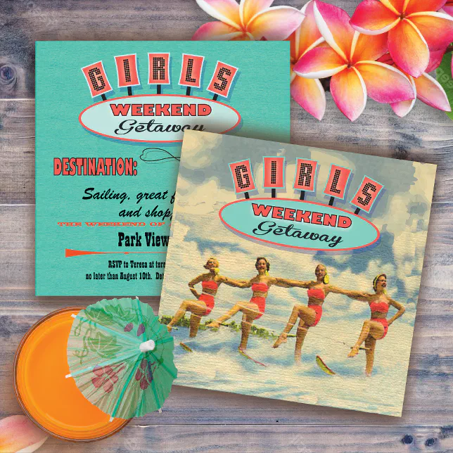 Girls Weekend Getaway Invitations | Zazzle