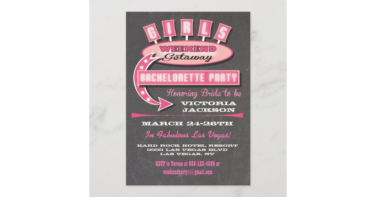 Girls Weekend getaway itinerary Invitations | Zazzle.com
