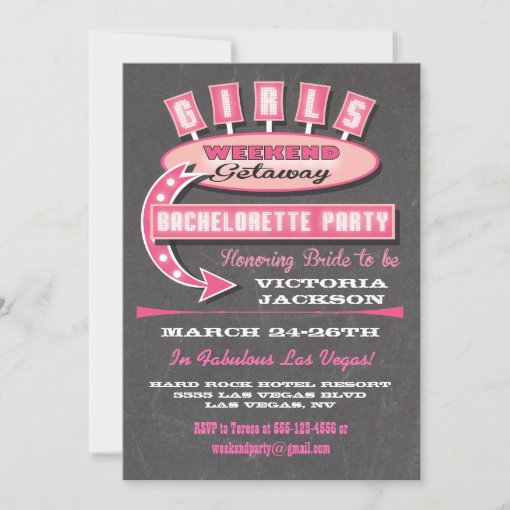 Girls Weekend getaway itinerary Invitations | Zazzle