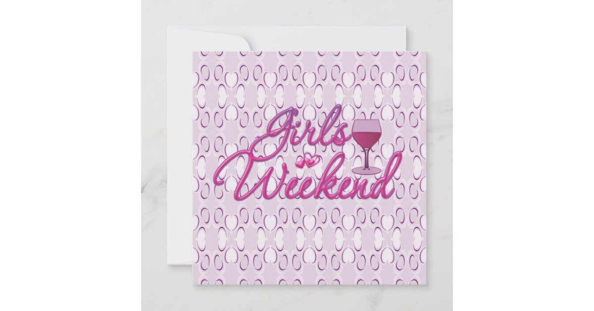 girls weekend girls night out party celebration invitation | Zazzle
