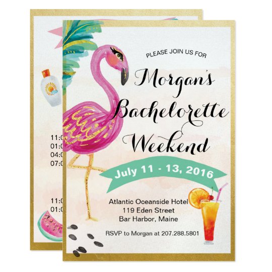 Girls Weekend Itinerary Invitation | Zazzle.com
