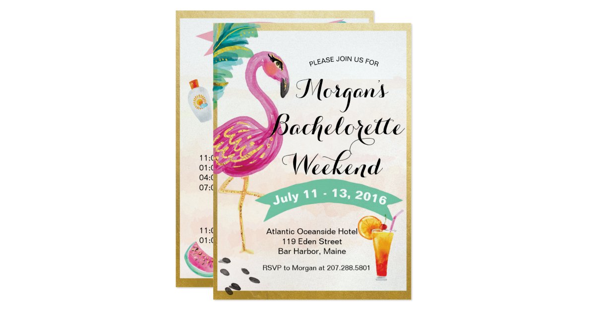Girls Weekend Itinerary Invitation | Zazzle.com