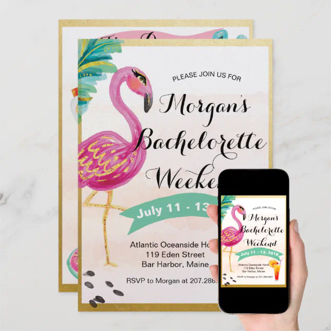 Girls Weekend Itinerary Invitation | Zazzle