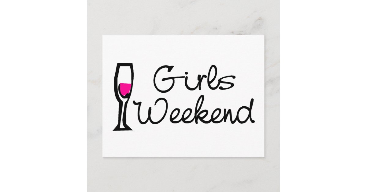 Girls Weekend (Wine) Postcard | Zazzle