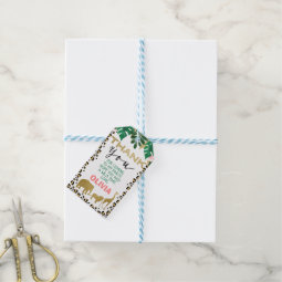 Girls wild one or two wild birthday favor tag | Zazzle