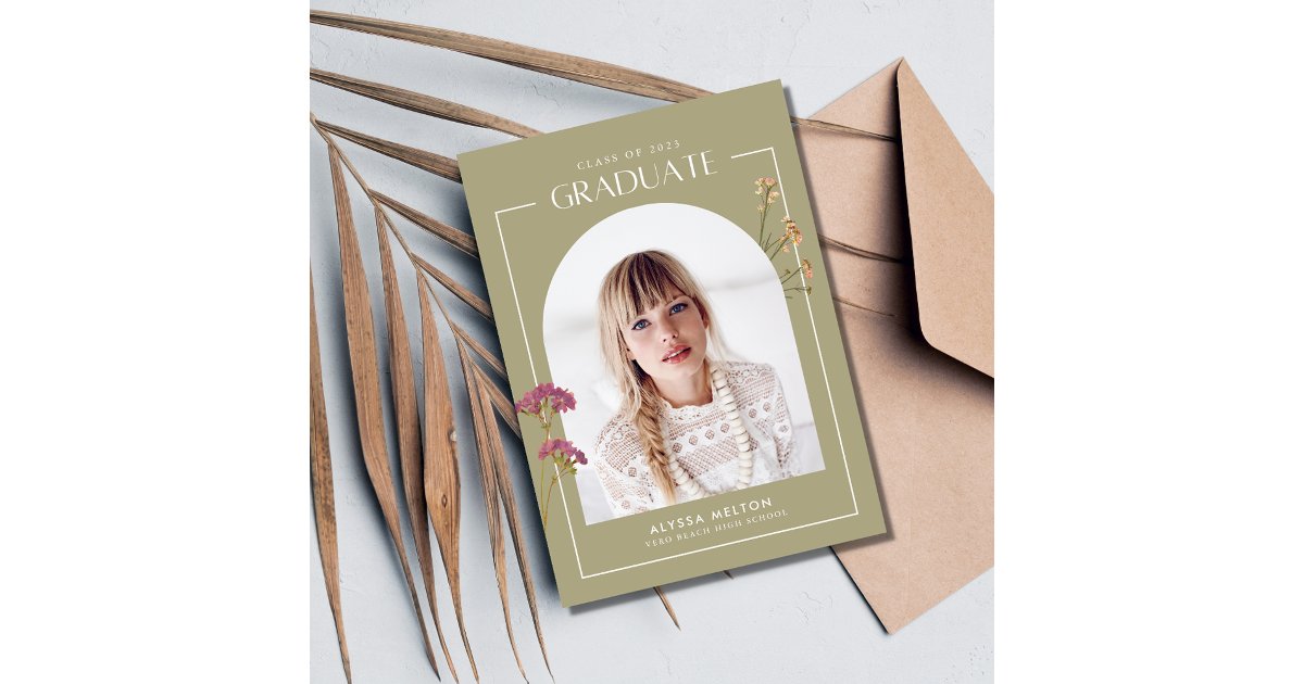 Girls Wildflower High School Graduation | Zazzle