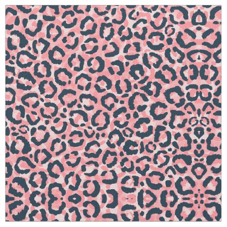 Illustration of Leopard Pink Animal Fabric | Zazzle