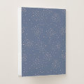 Girly Blue Monogram & School Subject Pocket Folder | Zazzle