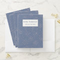 Girly Blue Monogram & School Subject Pocket Folder | Zazzle