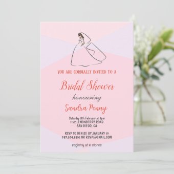 Girly Bridal Shower Invitation | Zazzle