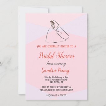 Girly Bridal Shower Invitation | Zazzle