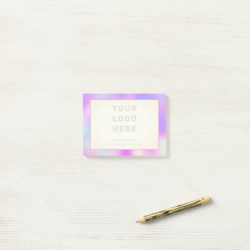 Girly Business Logo Here Branded Post-it Notes | Zazzle