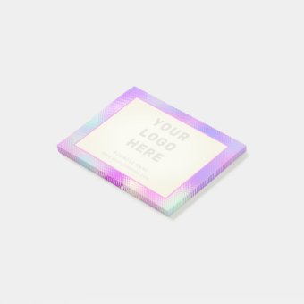 Girly Business Logo Here Branded Post-it Notes | Zazzle