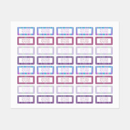 Girly Chic Modern Personalized Name Clothing Labels | Zazzle