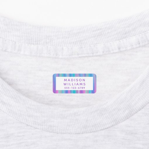Girly Chic Modern Personalized Name Clothing Labels | Zazzle