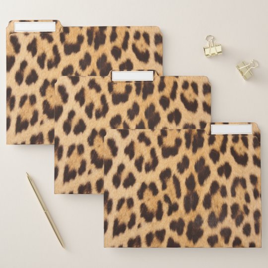 girly chic wild safari animal leopard print file folder | Zazzle.com