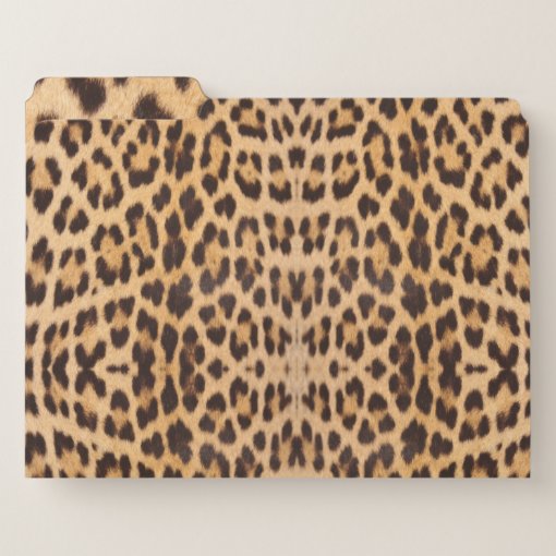 girly chic wild safari animal leopard print file folder | Zazzle