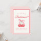 Girly Coquette Bow Cherry Bridesmaid Proposal Card | Zazzle