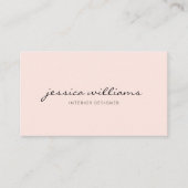 Girly Elegant Calligraphy Professional Blush Pink Business Card | Zazzle
