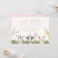 Girly Farm Birthday Party Invitation | Zazzle