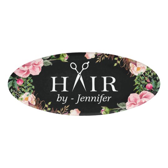 Modern Pink Salon Spa Name Tag | Zazzle.com
