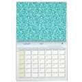 Girly, Fun Aqua Blue Glitter Printed Calendar | Zazzle