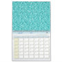 Girly, Fun Aqua Blue Glitter Printed Calendar | Zazzle