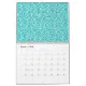 Girly, Fun Aqua Blue Glitter Printed Calendar | Zazzle