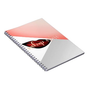 Girly Geometric Red Lips,Makeup artist Notebook | Zazzle