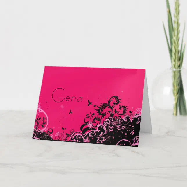 Girly girl note cards | Zazzle