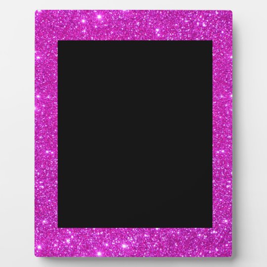 Girly Glam Black with Sparkly Pink Glitter Frame | Zazzle.com