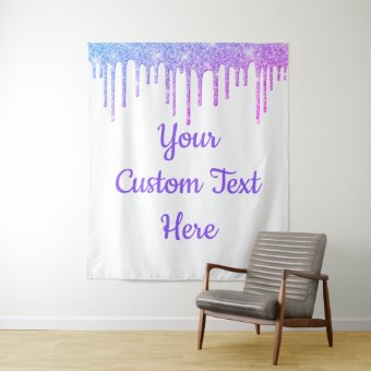 Girly Glitter Birthday Party Photo Booth Backdrop | Zazzle