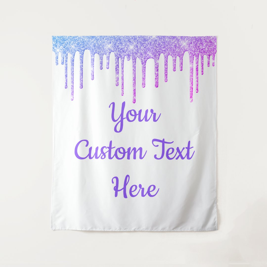 Girly Glitter Birthday Party Photo Booth Backdrop | Zazzle