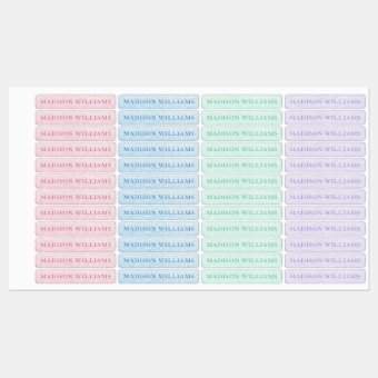 Girly Glitter Chic Modern Personalized Clothing Labels | Zazzle