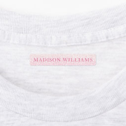 Girly Glitter Chic Modern Personalized Clothing Labels | Zazzle
