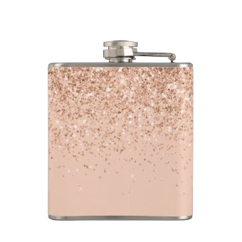 Girly glitter sparkle modern 21st birthday flask | Zazzle
