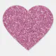 Girly Glitzy Pink Glitter Heart Sticker | Zazzle