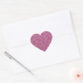 Girly Glitzy Pink Glitter Heart Sticker | Zazzle