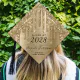 Girly Gold Glitter Personalized Graduation Cap Topper | Zazzle