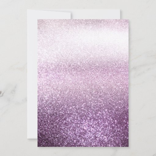 Girly Grape Purple Triple Glitter Bachelorette Invitation | Zazzle