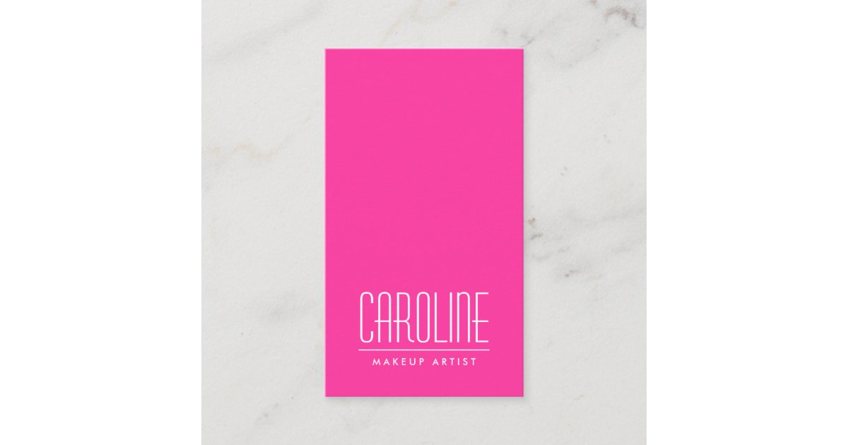 Girly hot pink fashion personal profile or business card | Zazzle