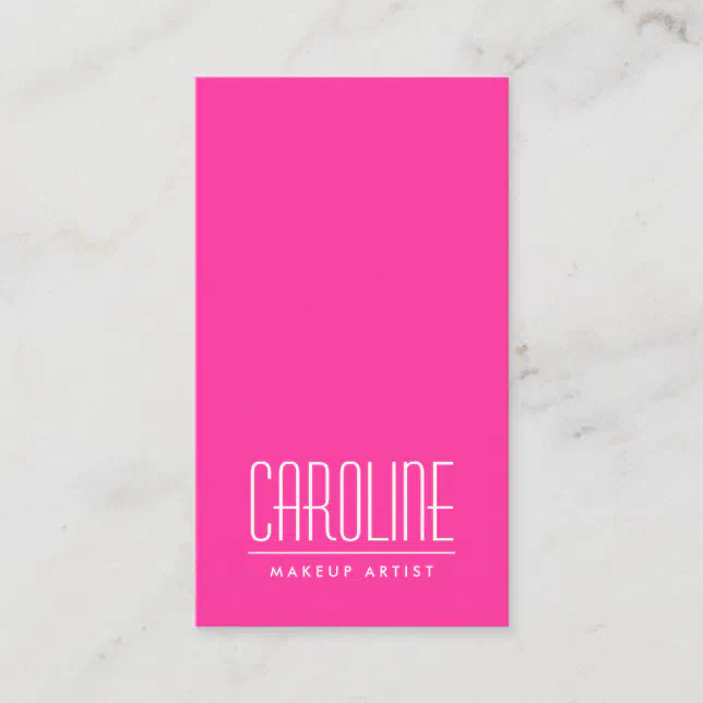 Girly hot pink fashion personal profile or business card | Zazzle