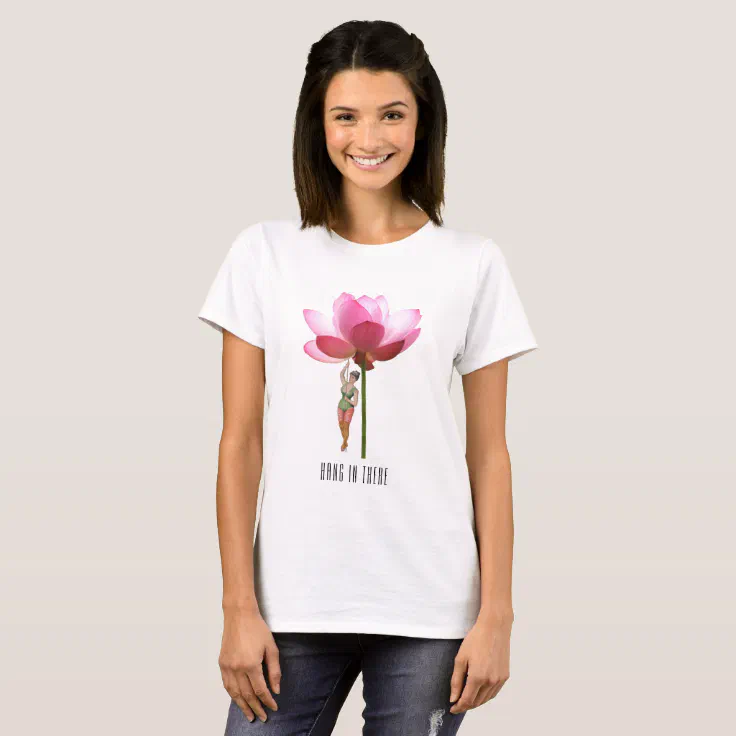 Girly modern contemporary pink floral design T-Shirt | Zazzle