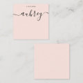 Girly Monogram Calligraphy Blush Pink Note Card | Zazzle